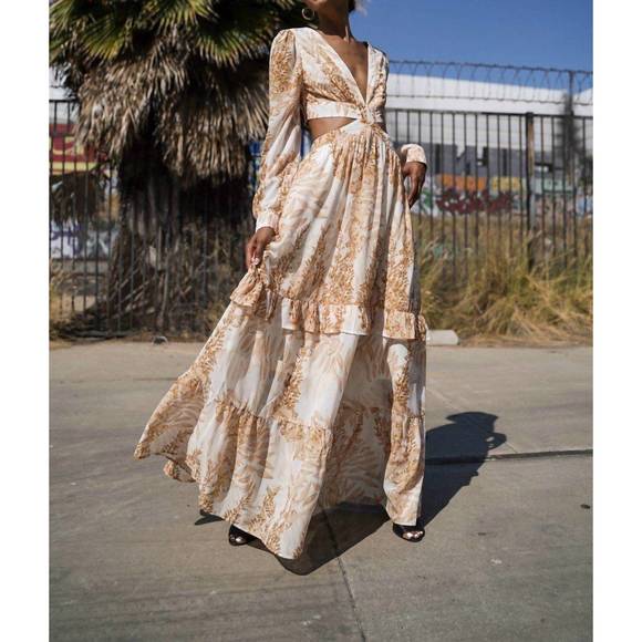 MULLA | Dresses | New Mulla Sara Cut Out Maxi Dress In Multi | Poshmark